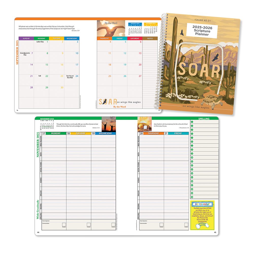 2025-26 Christian Elementary Grades Academic Planner (ESV) - God's Word ...