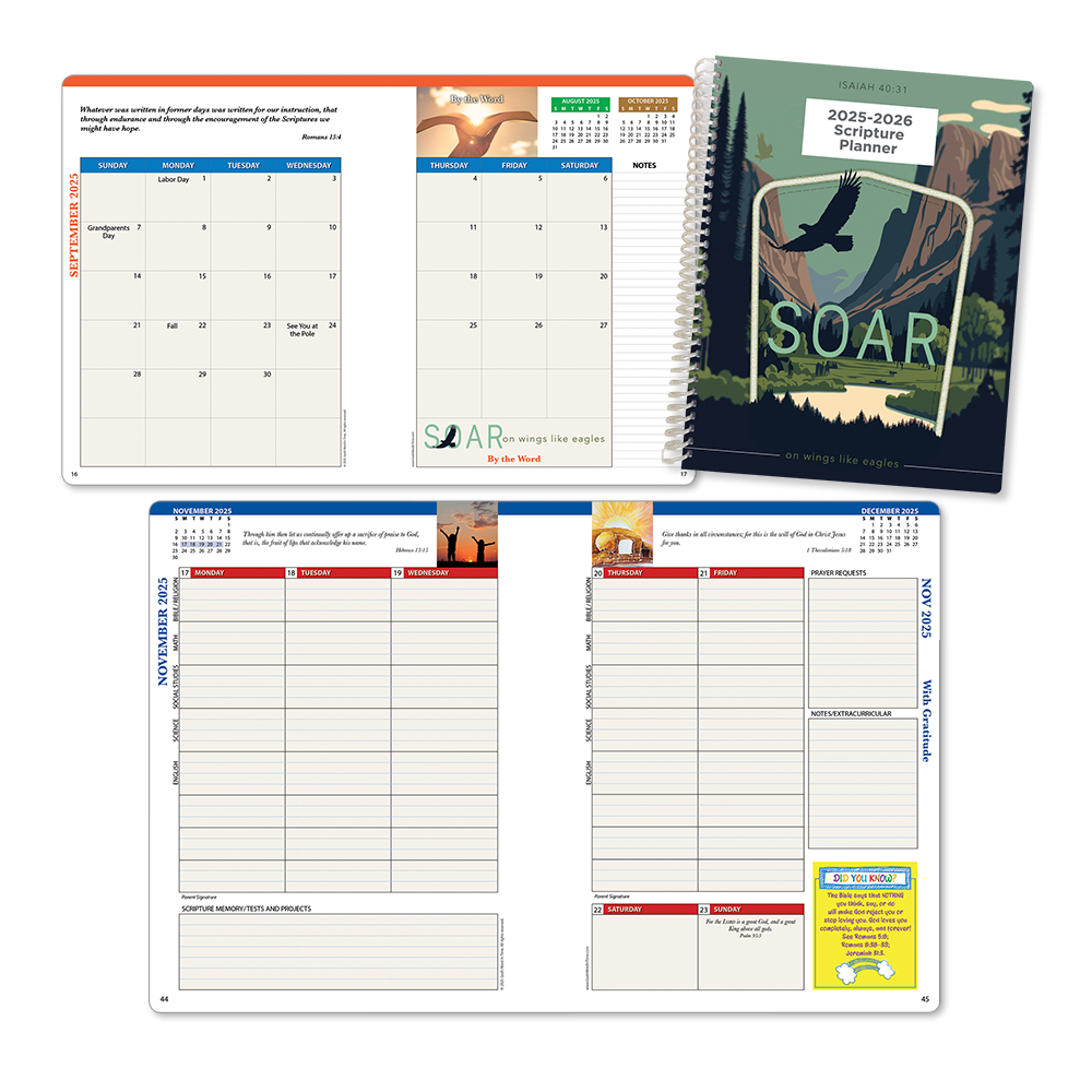2025-26 Large Secondary Teacher Scripture Planner (ESV) - SOAR - God's ...